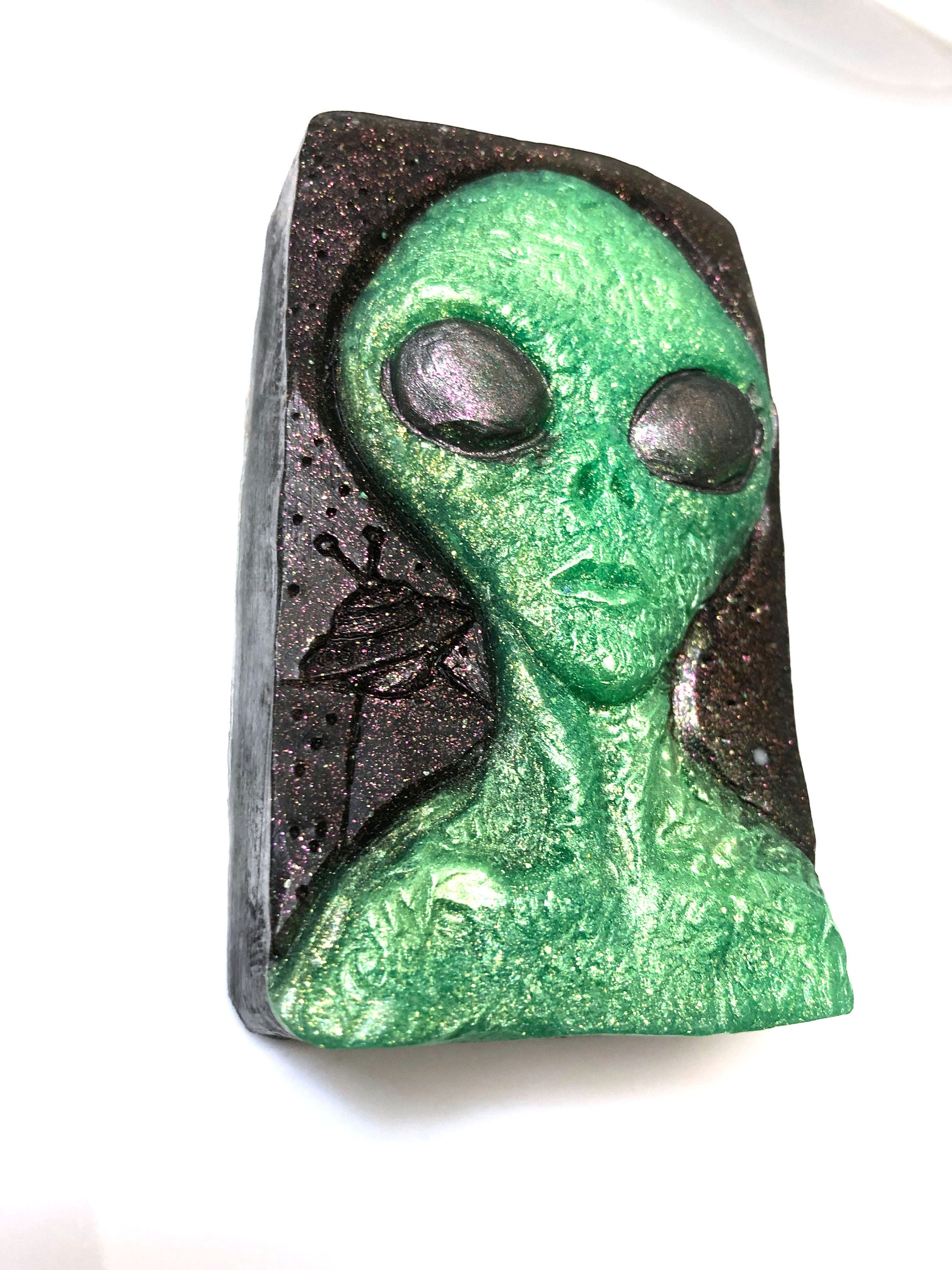 Alien Soap Galaxy Soap UFO Flying Saucer Sci-fi Bath Decor | Etsy