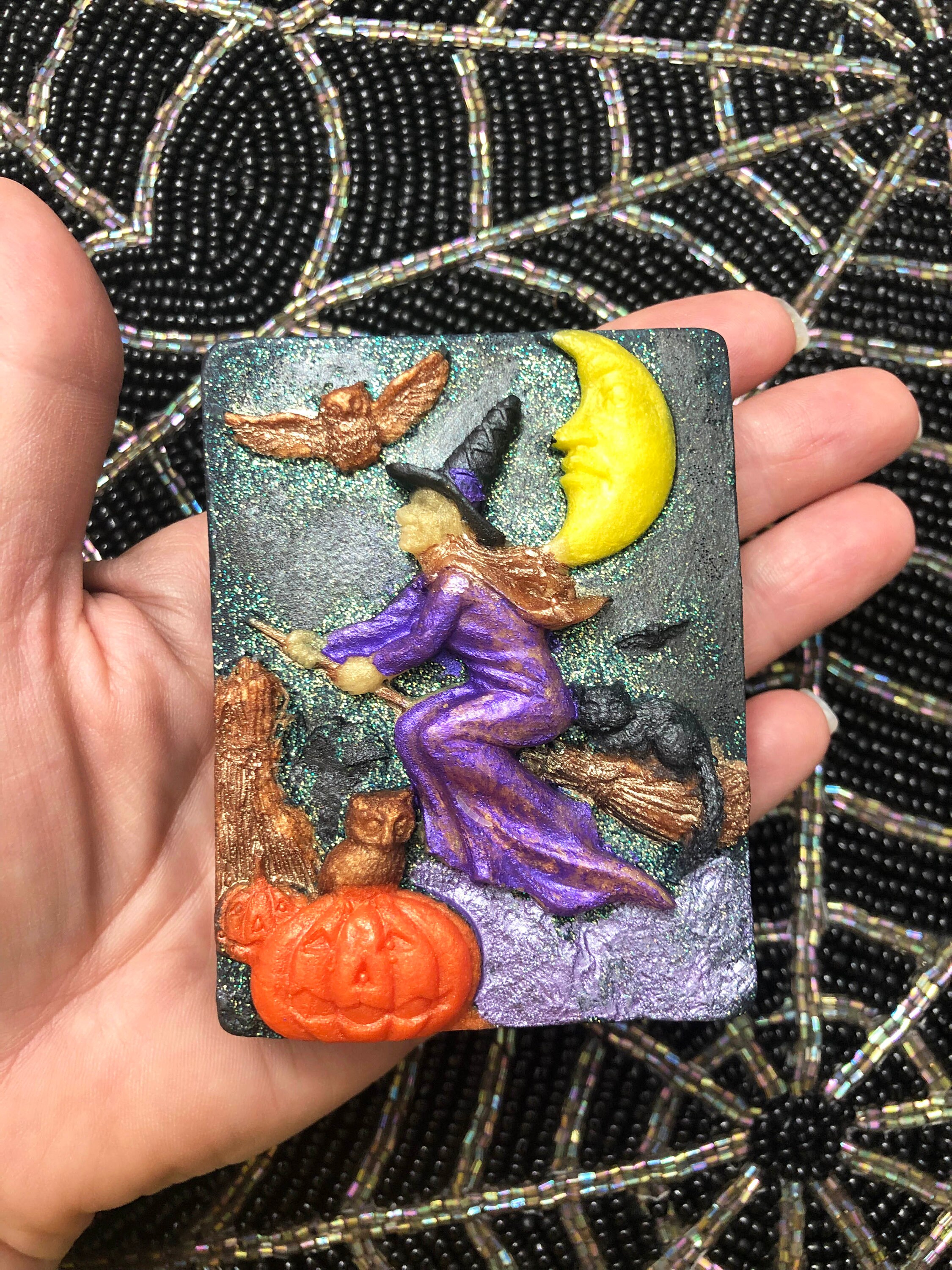 Witch Soap Halloween Soap Flying Witch Halloween Decor | Etsy