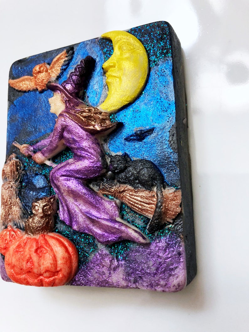 Witch Soap Halloween Soap Flying Witch Halloween Decor | Etsy