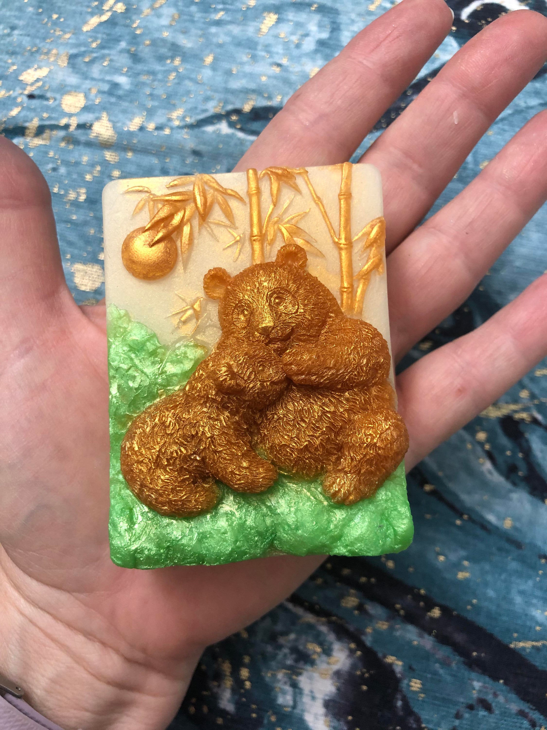 Panda Soap, Panda Bear, Bar Soap, Chinese Decor, Golden Panda ...