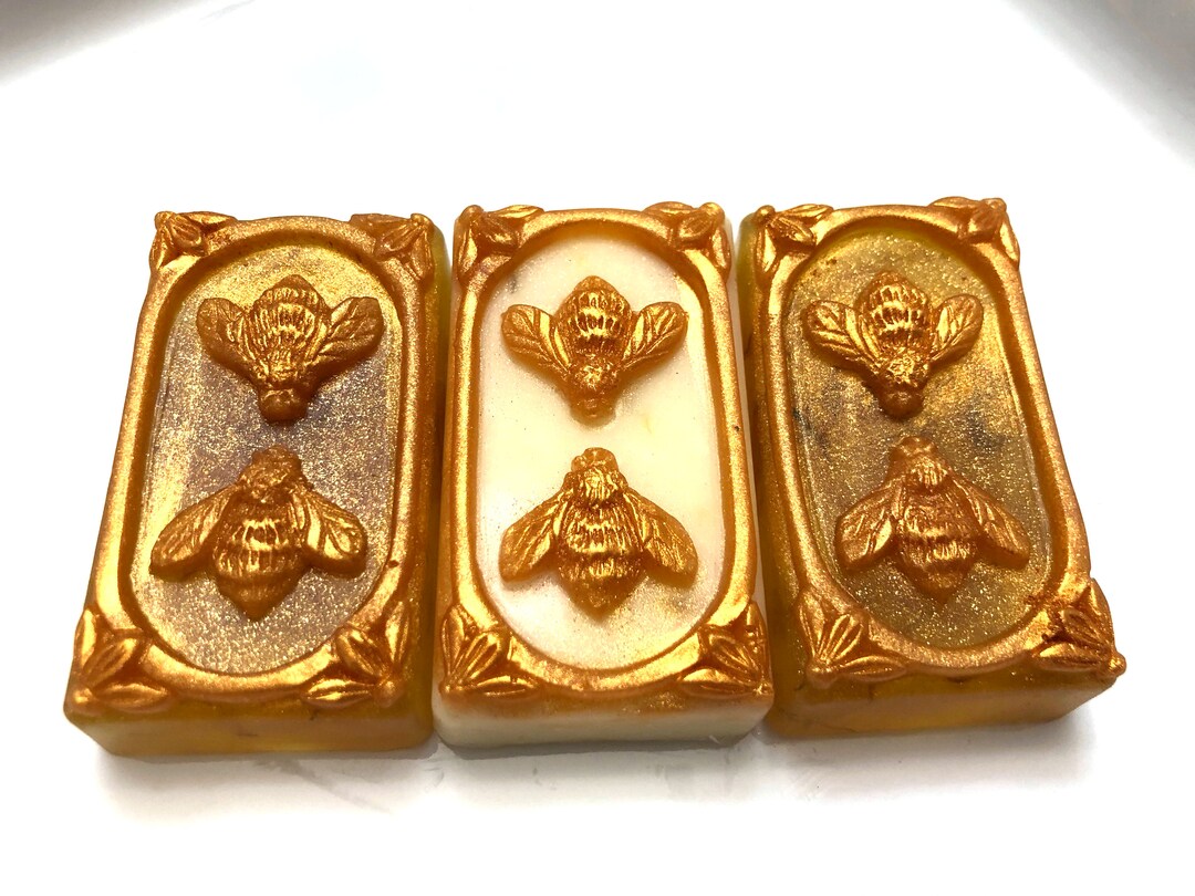 Luxurious Honey Bee Rectangle Soaps With Calendula Petals: Perfect ...