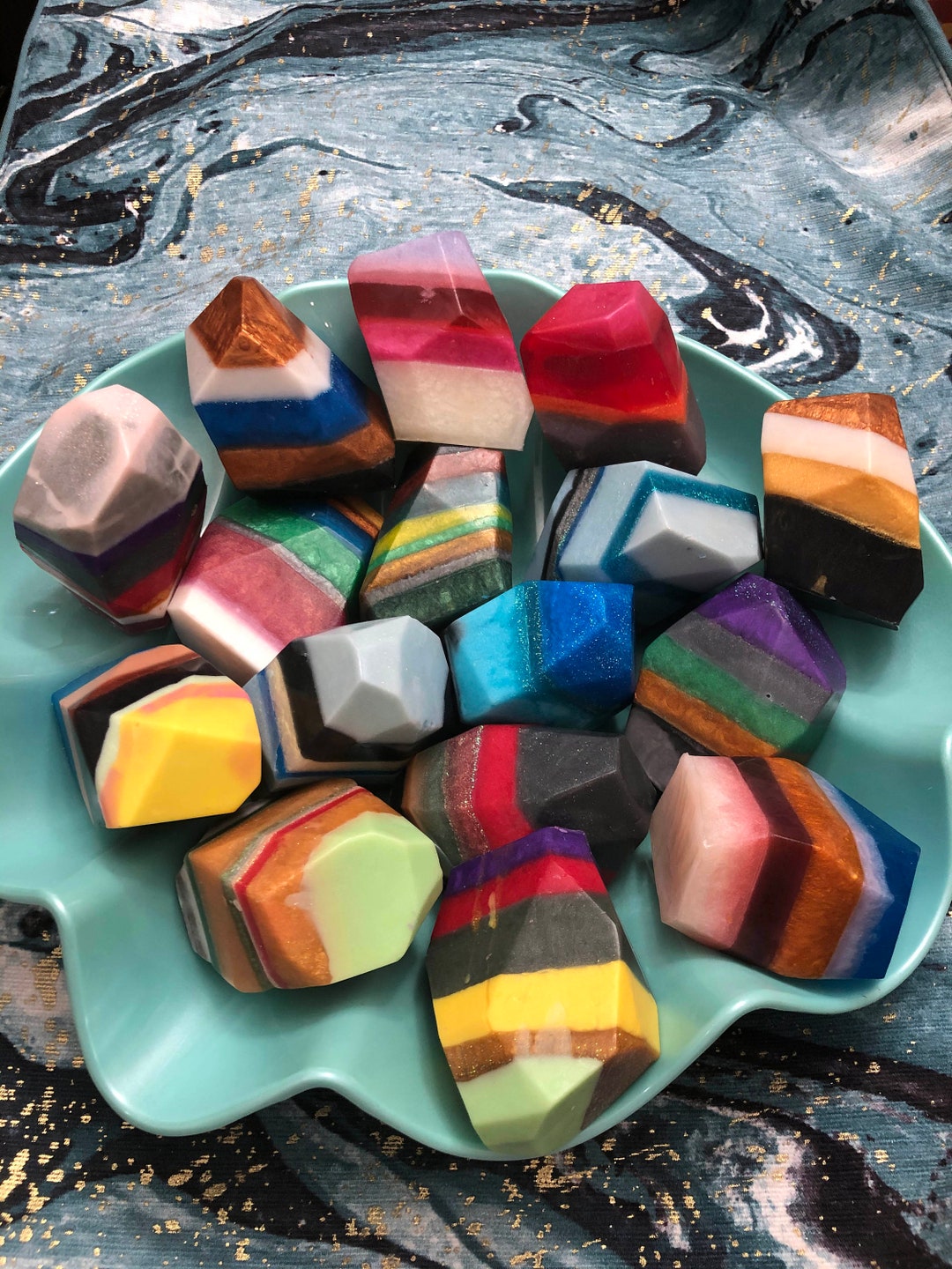 5 Bar Set of Rock Soap, Soap Rocks, Crystal Soap, Gift for Him, Gift ...