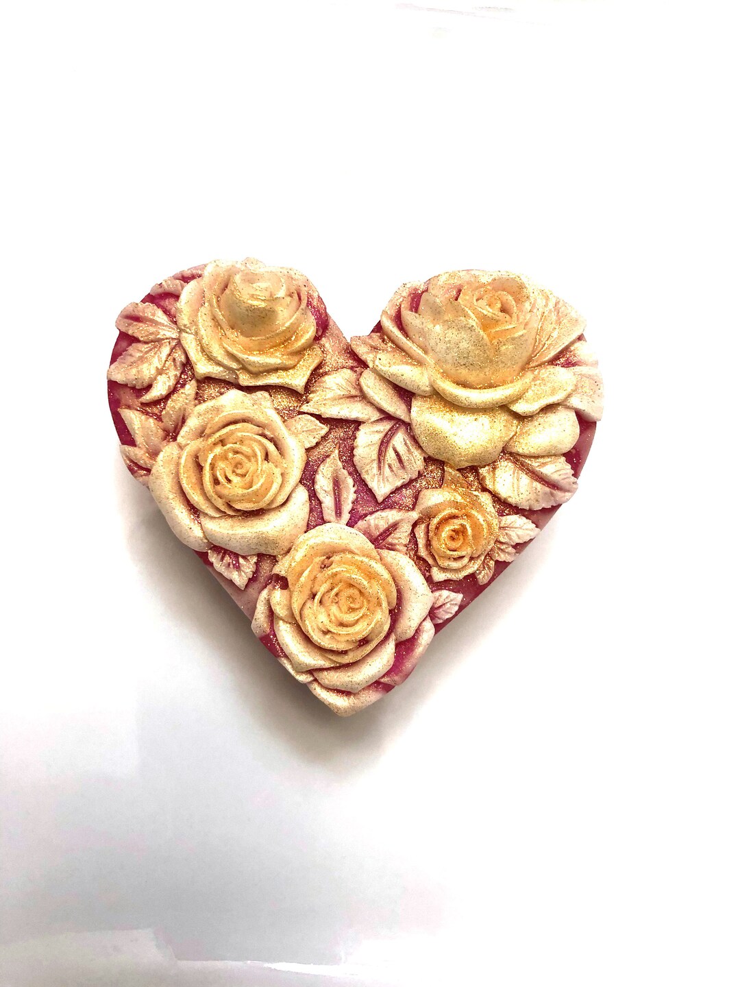 Rose Soap, Flower Soap, Red Rose Soap, Heart Soap, Floral Soap, Bar ...