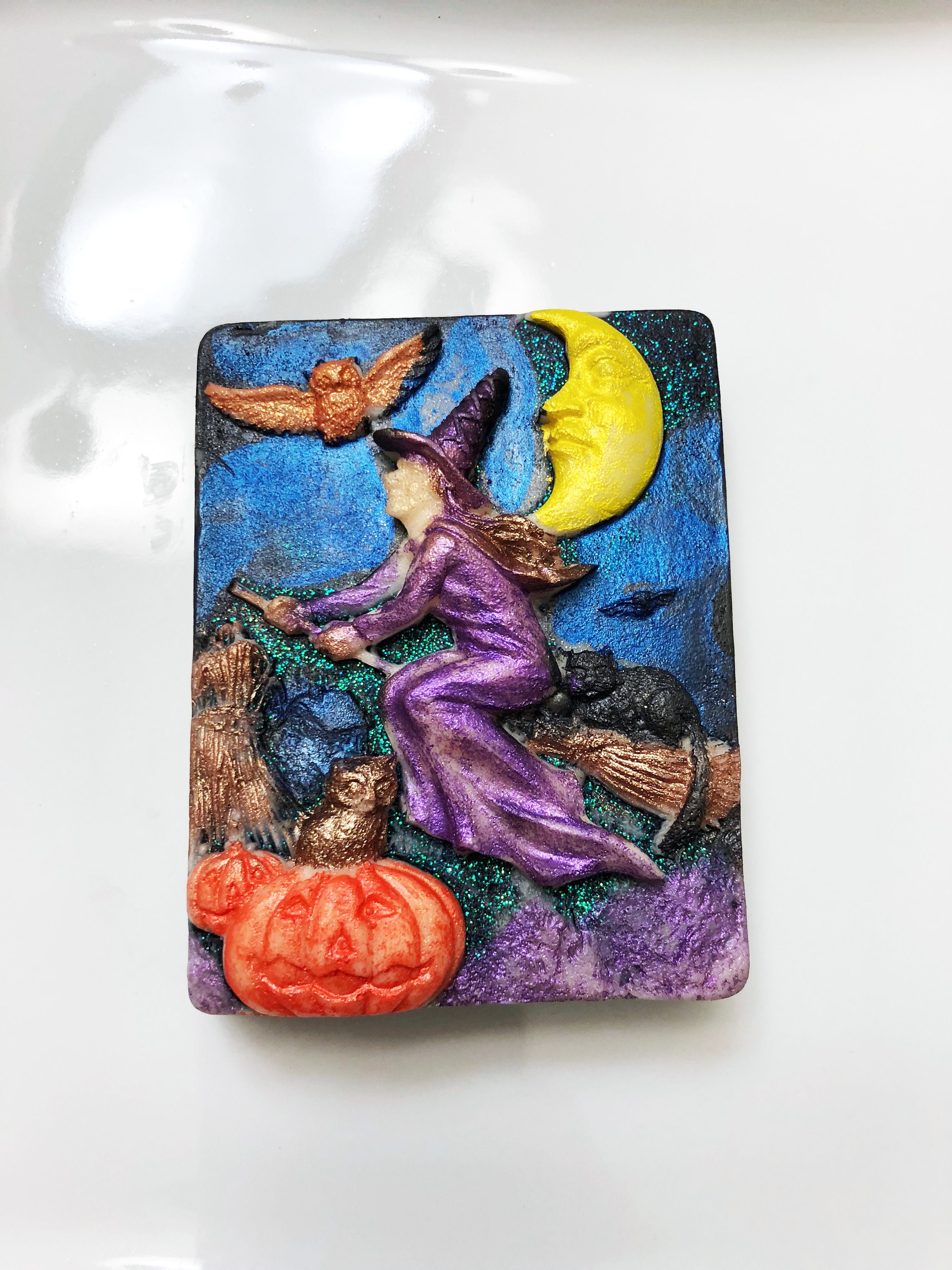 Witch Soap Halloween Soap Flying Witch Halloween Decor | Etsy