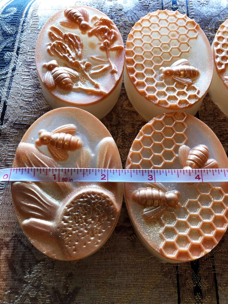 Bee Soap Oval Honey Bee Soap Honey Bee Decor Mother's | Etsy