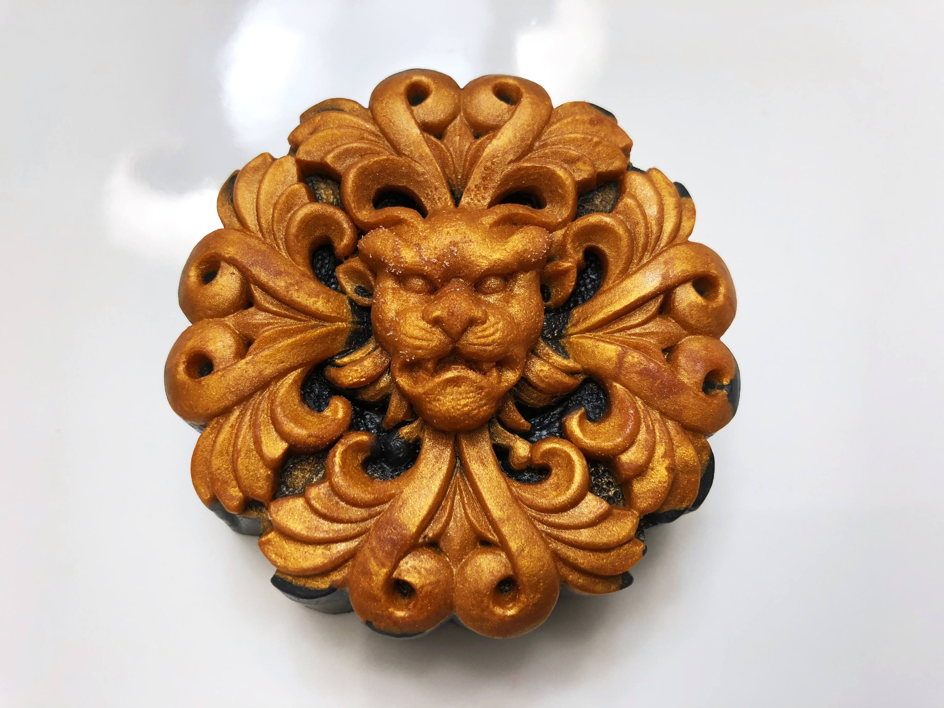 Golden Asian Lion Soap Bar - Handmade Vegan Soap, Bathroom Decor Accent ...
