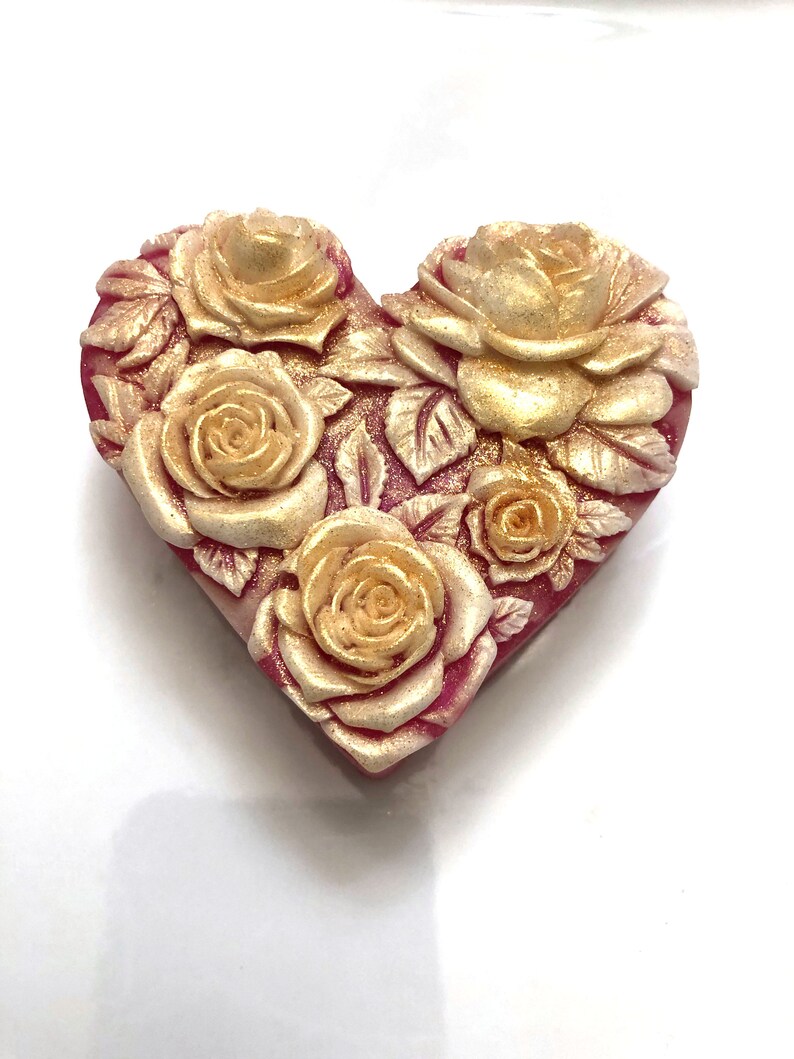 Rose Soap Flower Soap Red Rose Soap Heart Soap Floral - Etsy