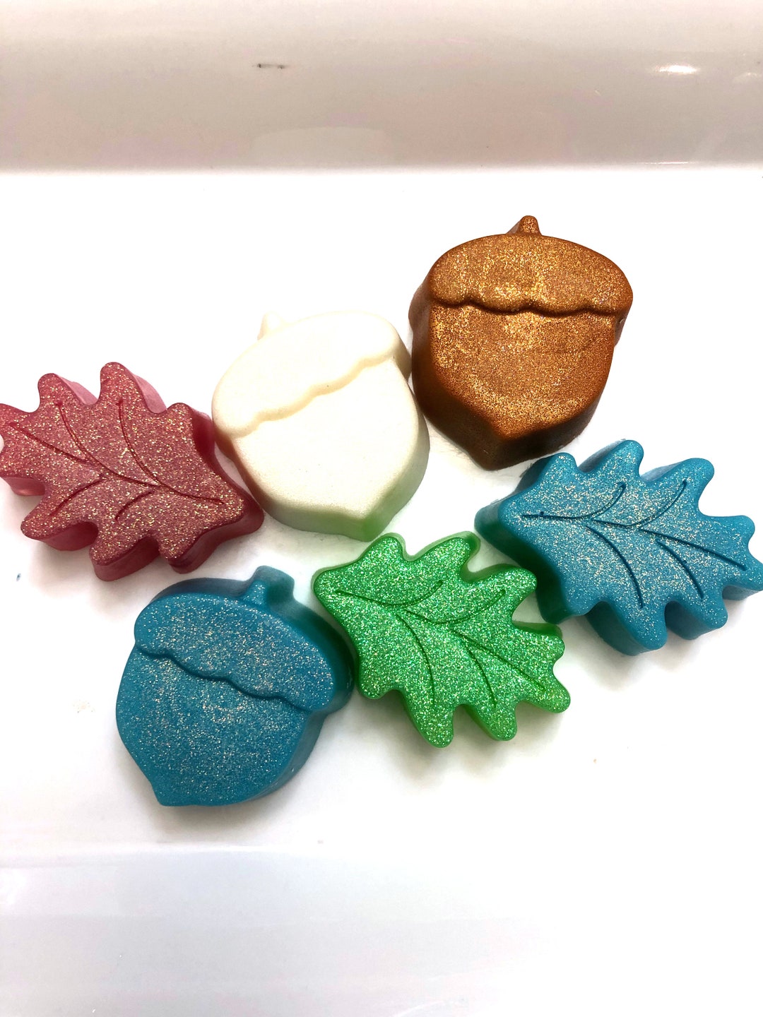 Acorn and Oak Leaf Soap Set - Festive Holiday Decor and Fall Accent, 6 Guest Soaps - Etsy