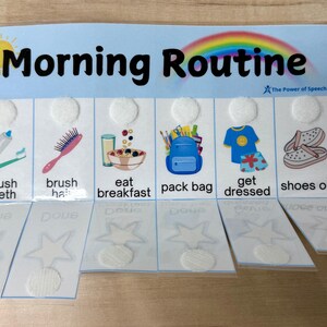 Kids Printed "morning Routine" Flip-up Routine Chart/visual Morning ...