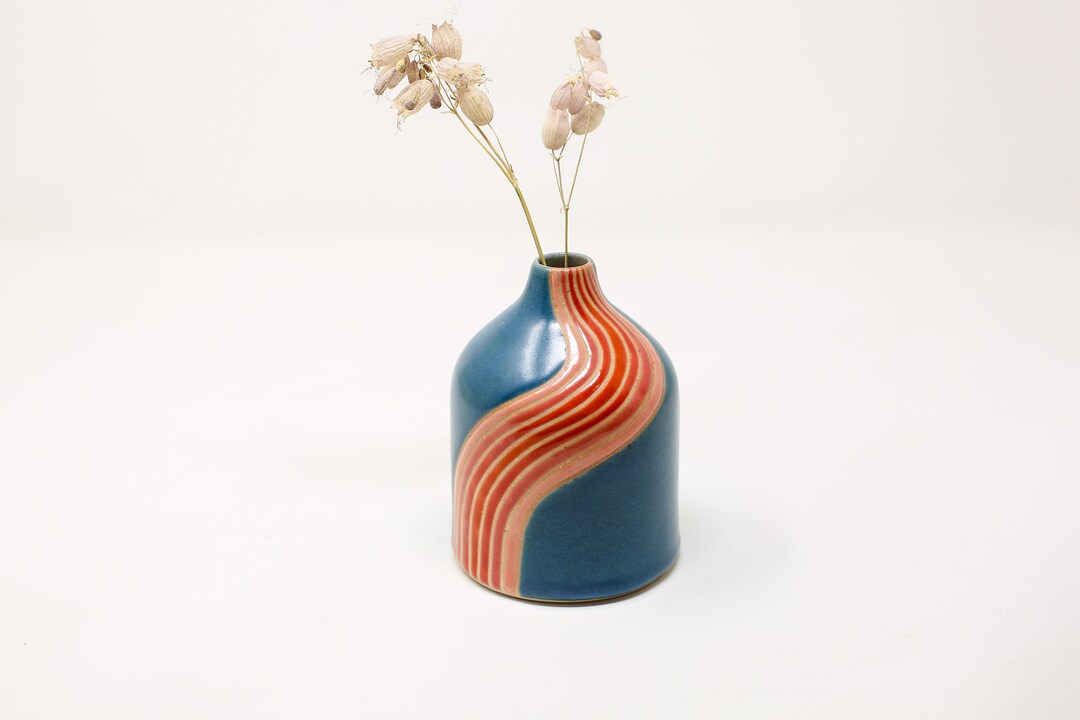 Colorful Bud Vase Modern Bud Vase Handmade Pottery - Etsy