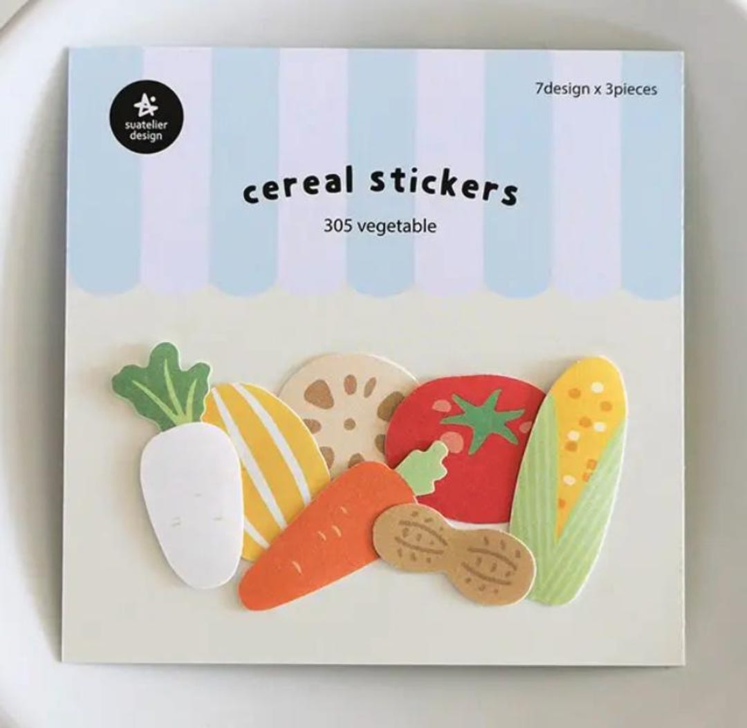 Suatelier Cereal Stickers "vegetable" No. 305 - Cute Vegetable Stickers ...