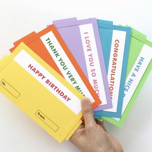 Colorful Message Cards / Paperian Mailbox Message Card / Korean ...