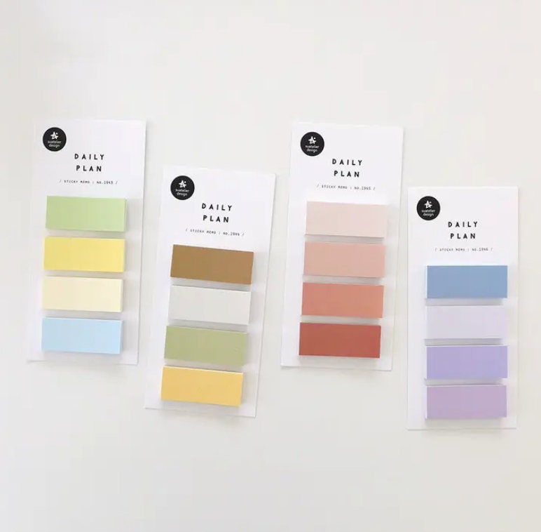 Color Block Sticky Note Set - Suatelier Design Aesthetic Sticky Memo ...