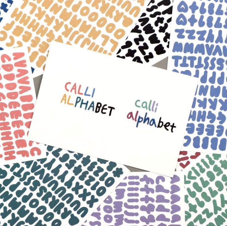 Colorful Alphabet and Number Sticker Sheets for Journaling and ...