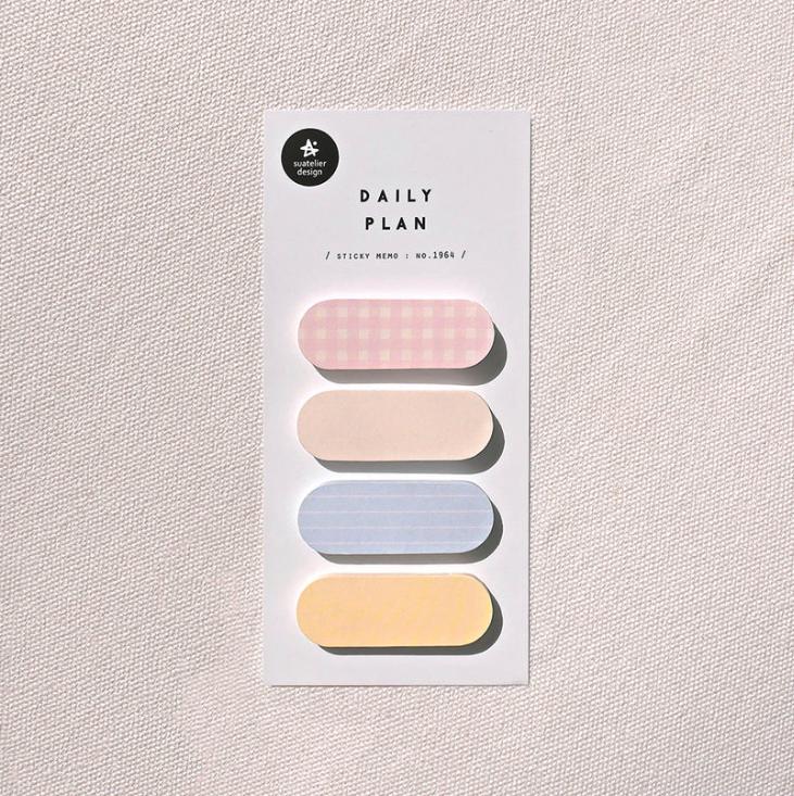 Pastel Rounded Sticky Note Set - Suatelier Design Aesthetic Sticky Memo ...
