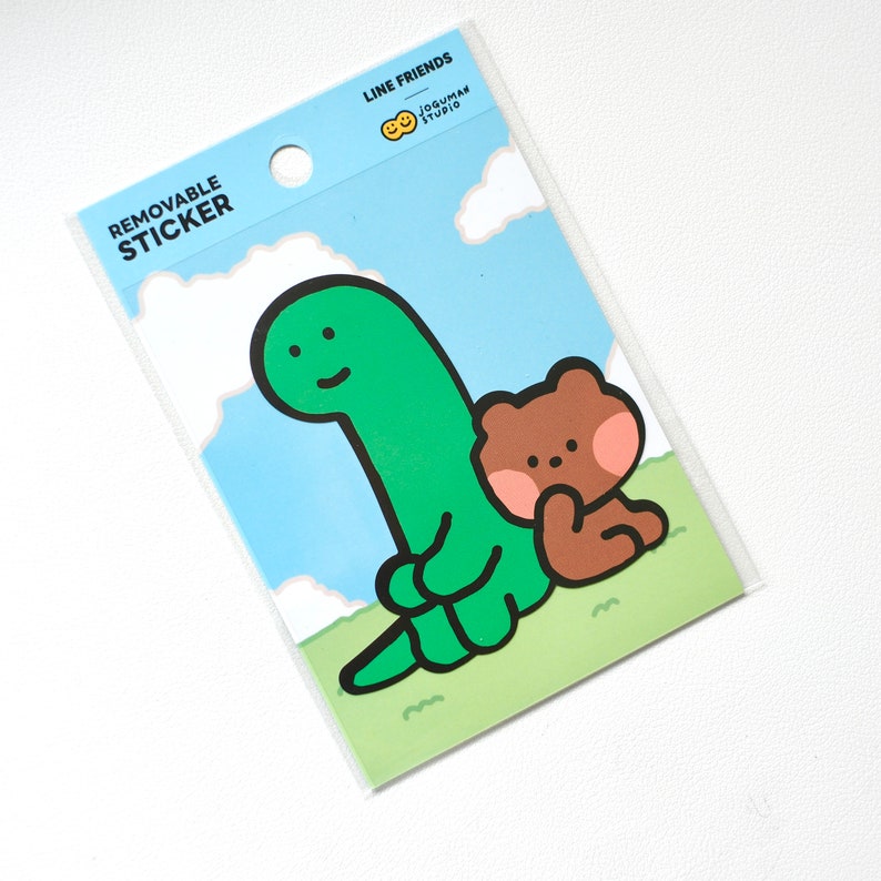 Cute Dino Decal Sticker // Line Friends X Joguman Studio Korean ...
