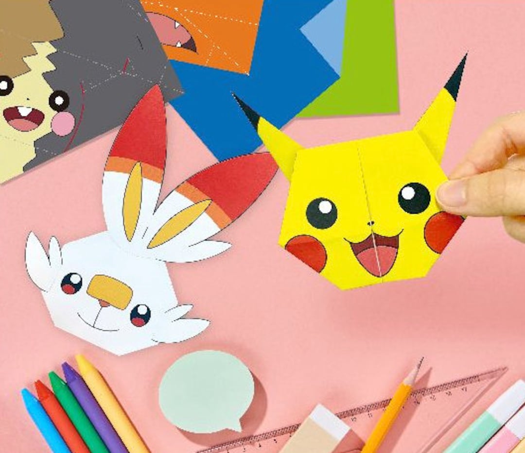 Pokemon Origami Paper Craft Kit for Kids Gift Idea Folding Paperc - Etsy