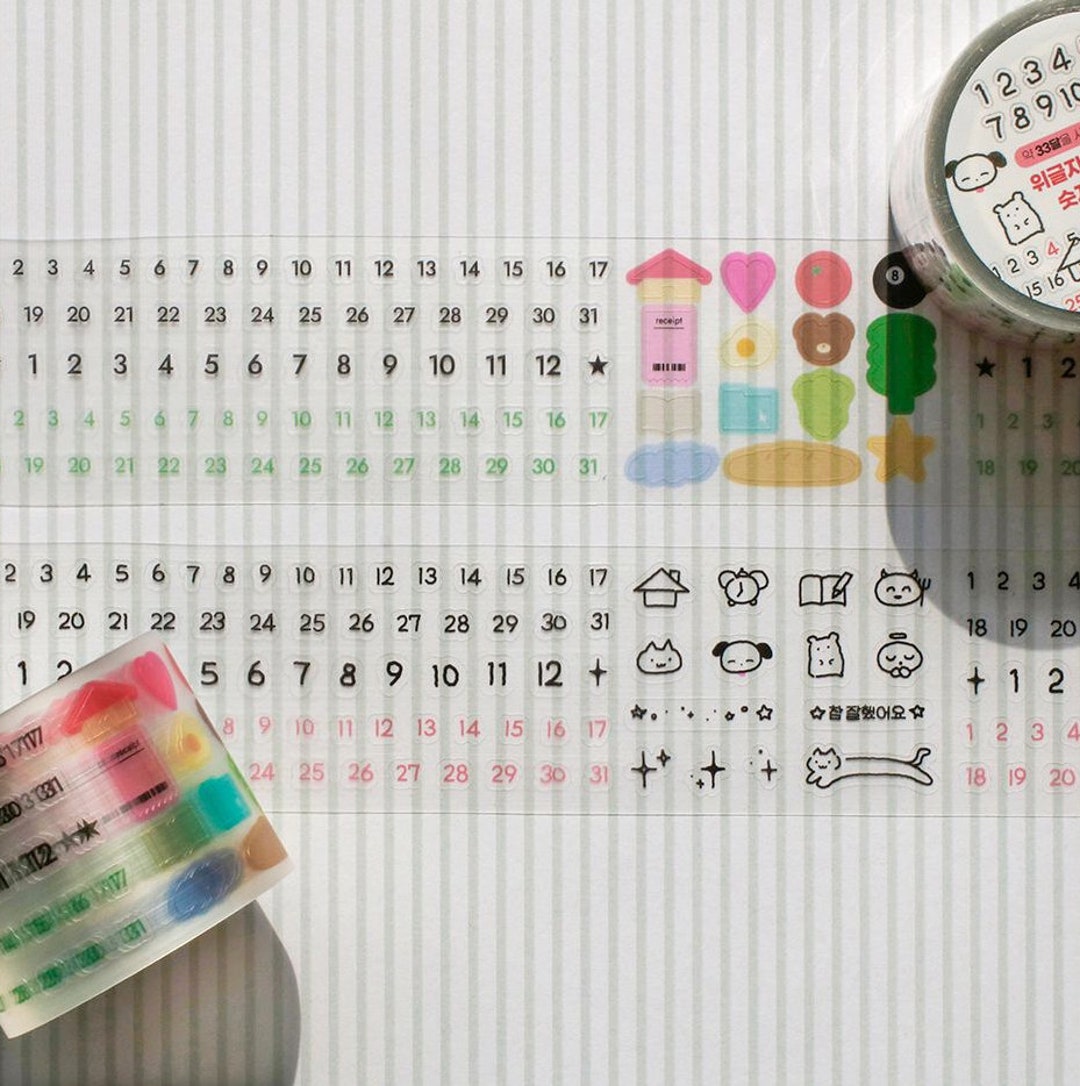 Planner Stickers Number Sequence for DIY Planner Undated Stickers for ...
