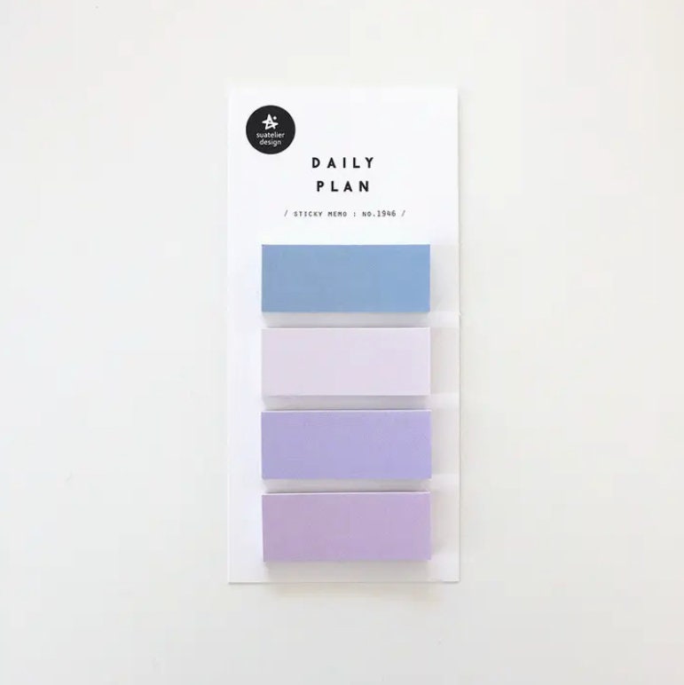 Color Block Sticky Note Set - Suatelier Design Aesthetic Sticky Memo ...