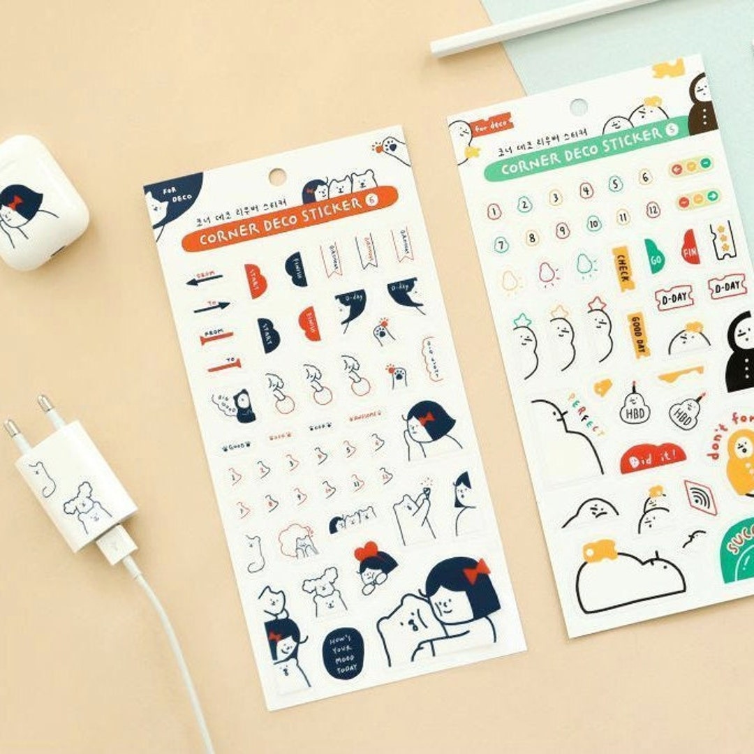 Cute Planner Stickers for DIY Journal Corner Stickers for Planner ...