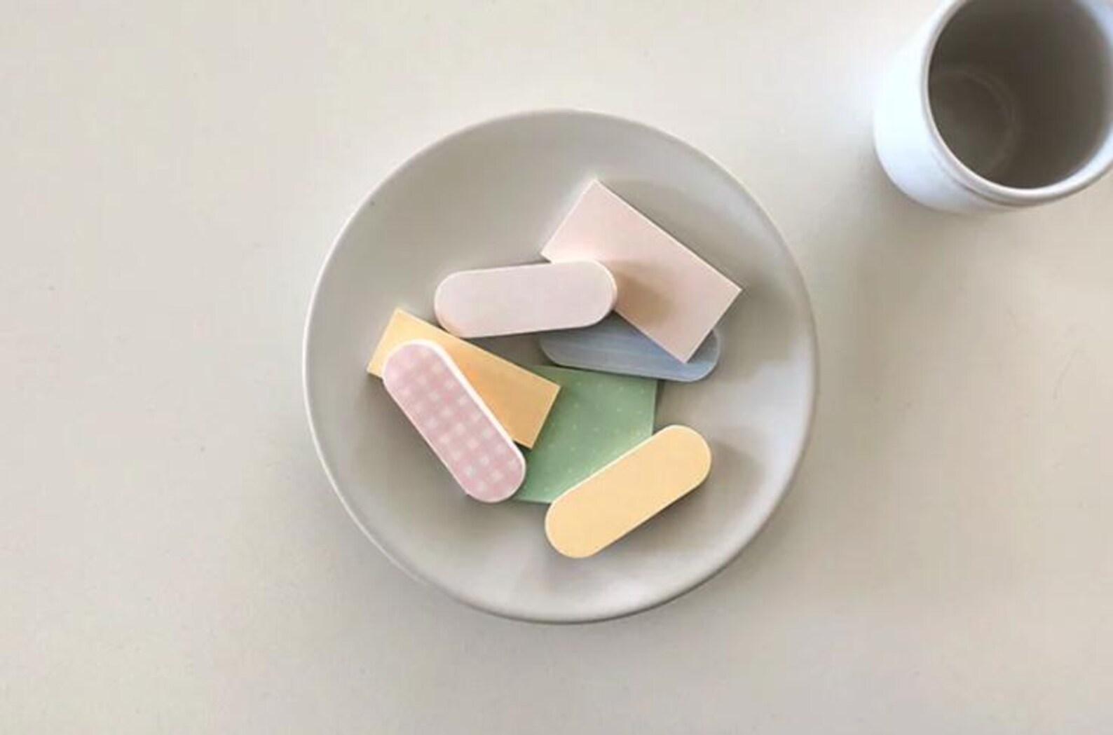 Pastel Rounded Sticky Note Set - Suatelier Design Aesthetic Sticky Memo ...