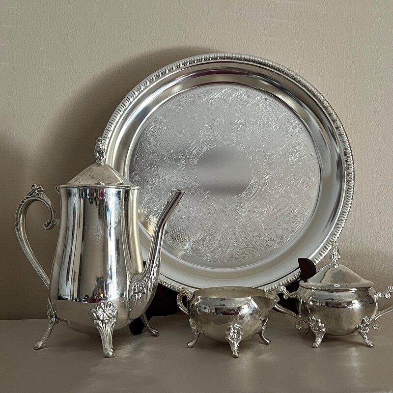 Silver Plate Tea Set - Etsy