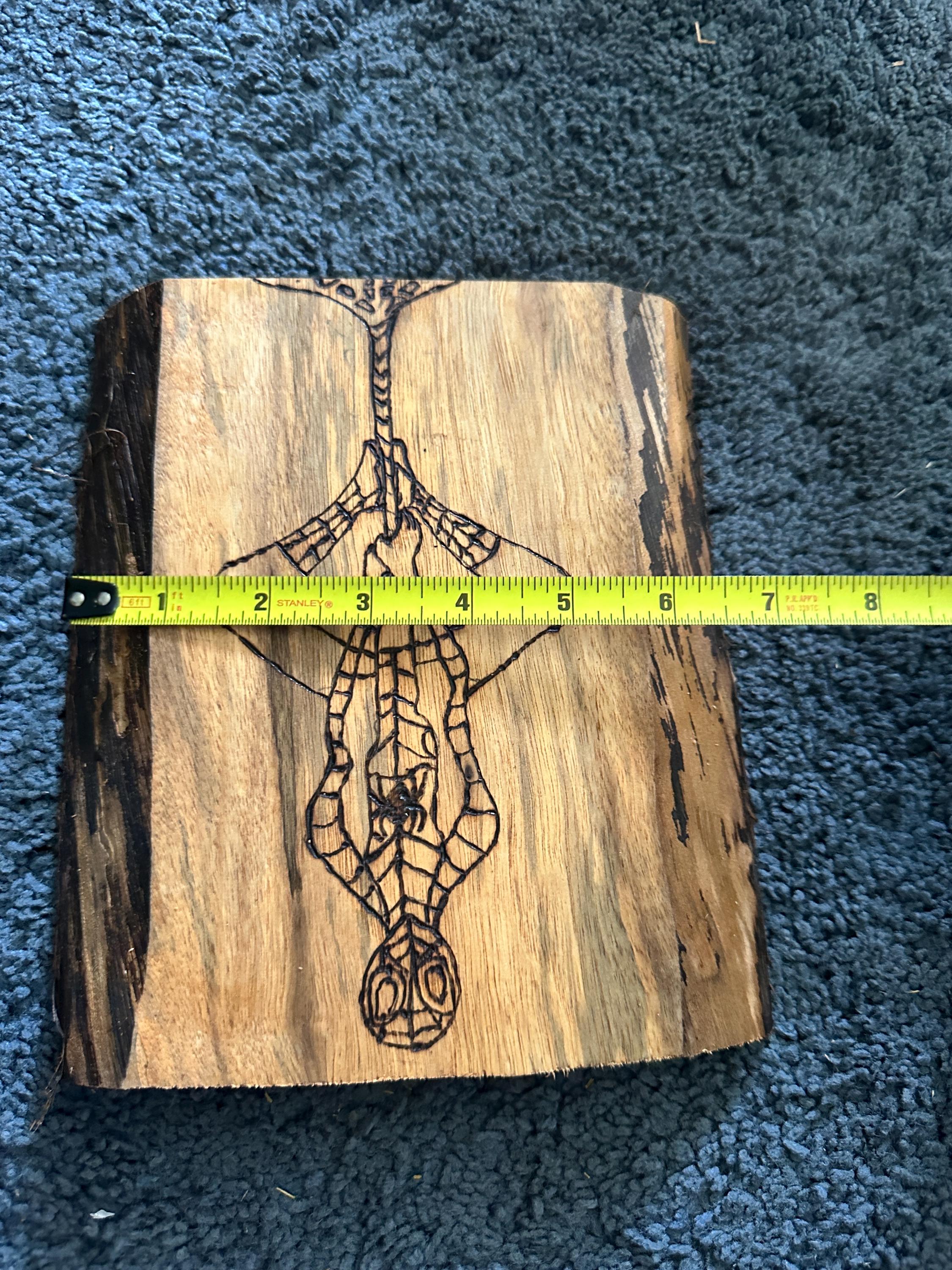 Spider-man Wood Burning Sign Live Edge - Etsy