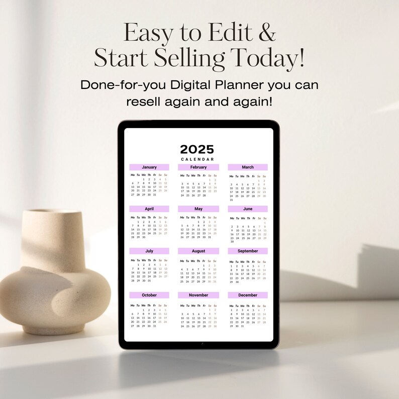 PLR Resell Digital Planner, Commercial Use Included, Planner Template ...