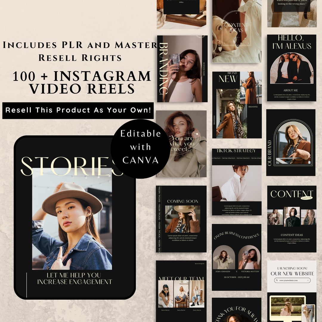 Faceless Reels Digital Marketing Social Media Templates Canva Coach ...