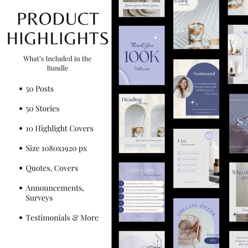 Instagram Templates for Faceless Digital Marketing and Digital Products ...