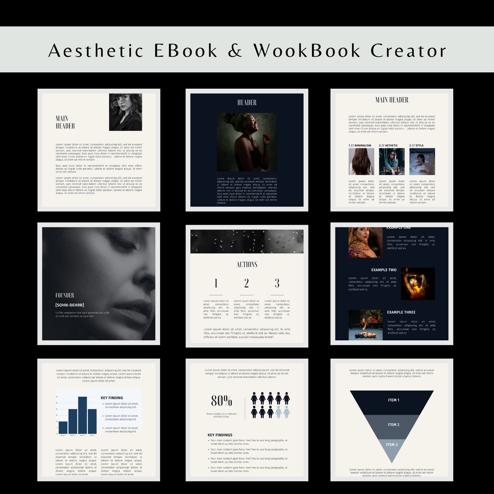 Course Creator Template Canva Bundle Template Aesthetic Template ...