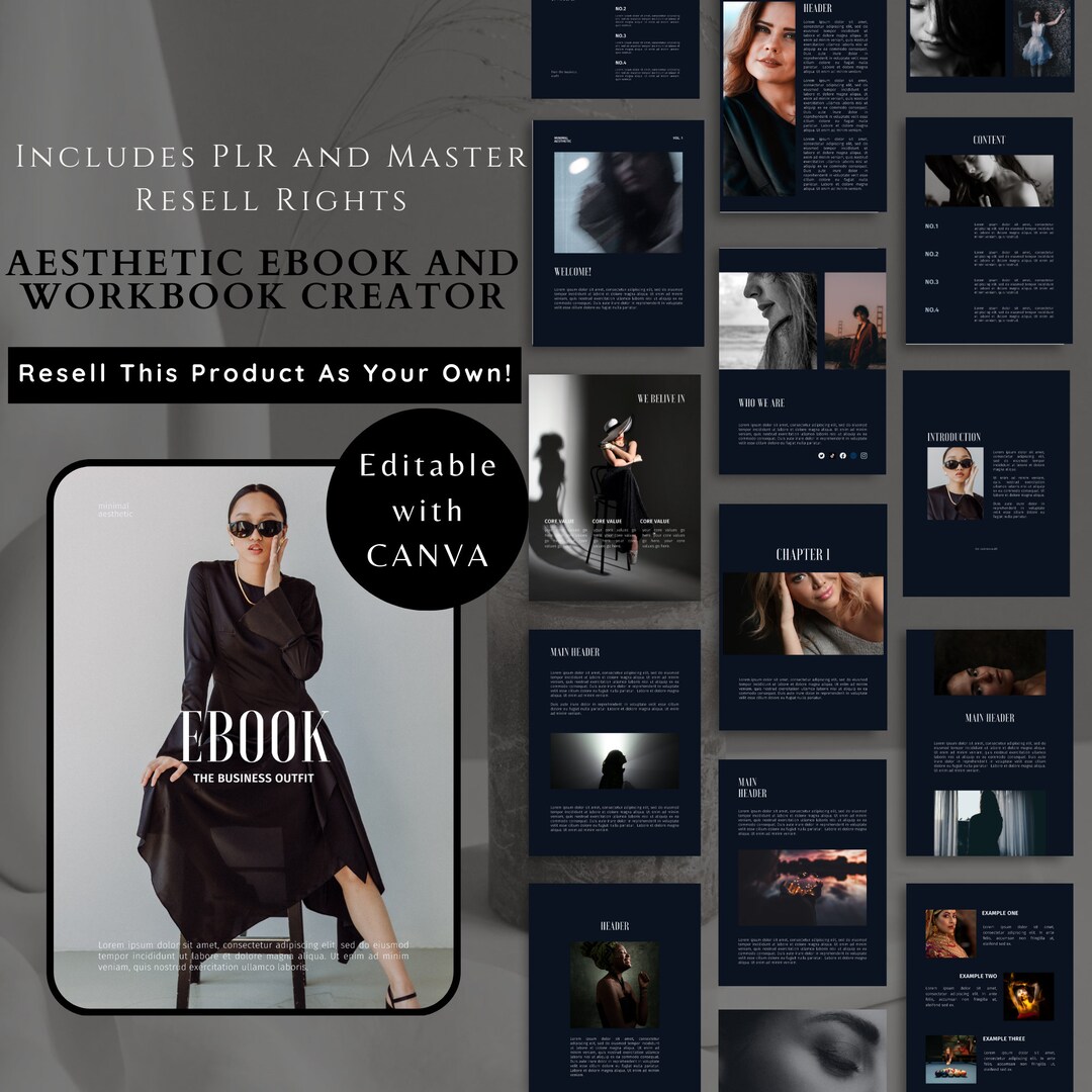 Course Creator Template Canva Bundle Template Aesthetic Template ...