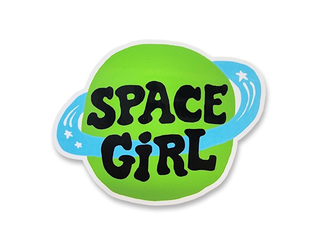 Space Girl Vinyl Sticker - Etsy