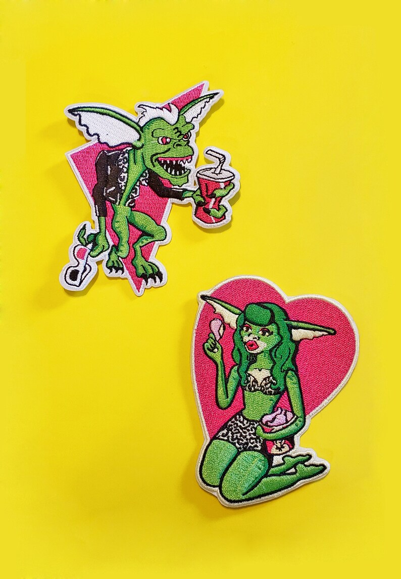 Greta Gremlin Embroidered Iron-on Patch - Etsy