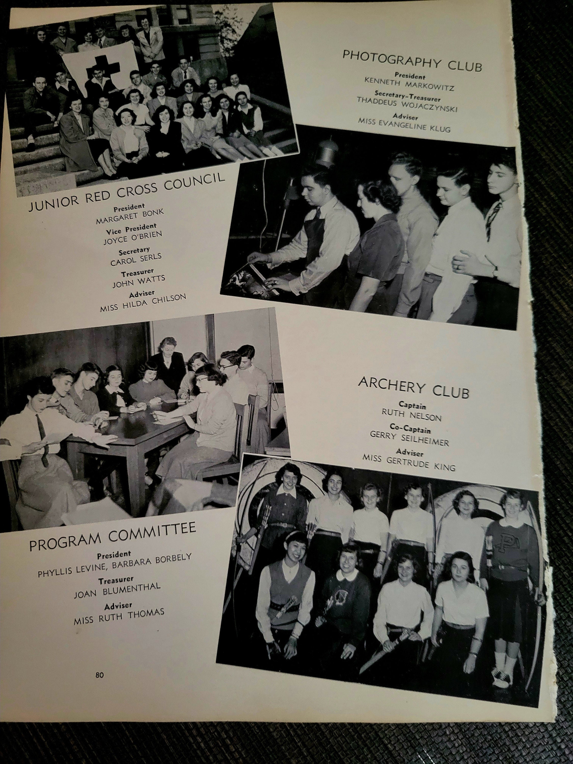 5 Old Vintage High School Yearbook Pages Including Years 1948, 1949 ...