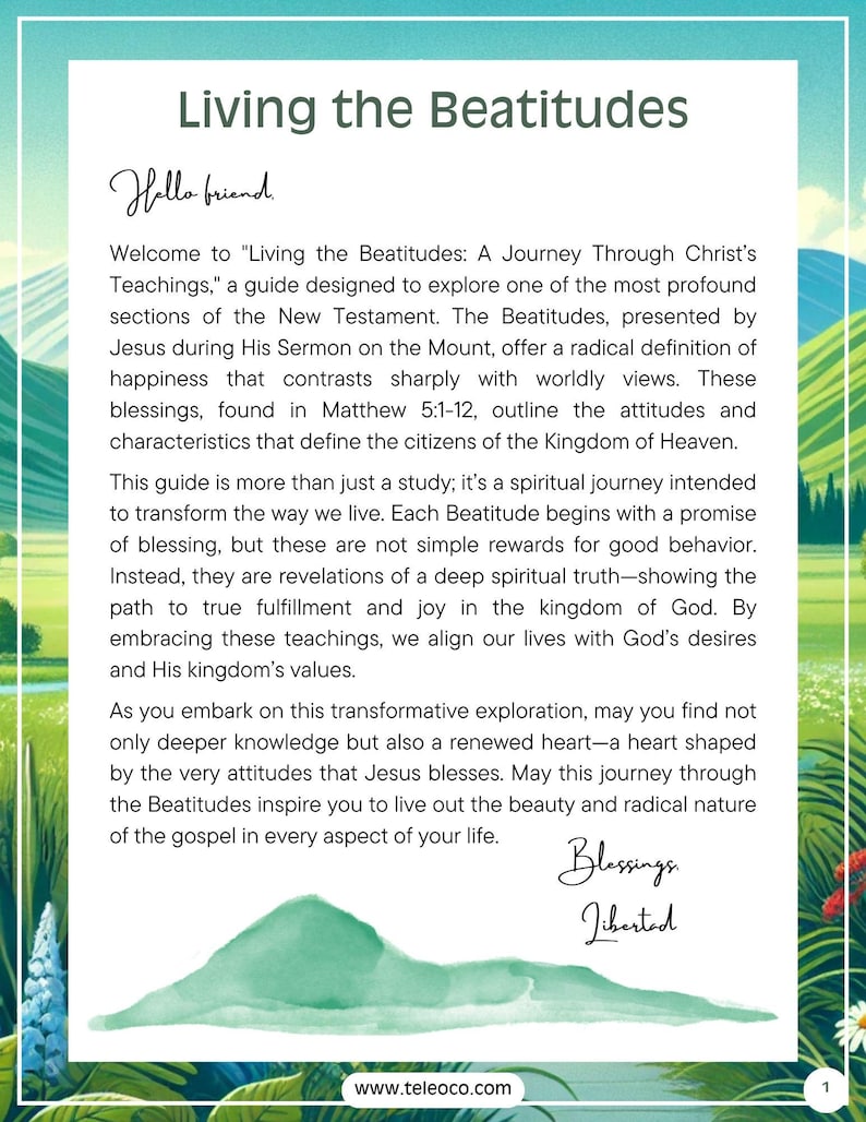 Living the Beatitudes Study Guide - Etsy