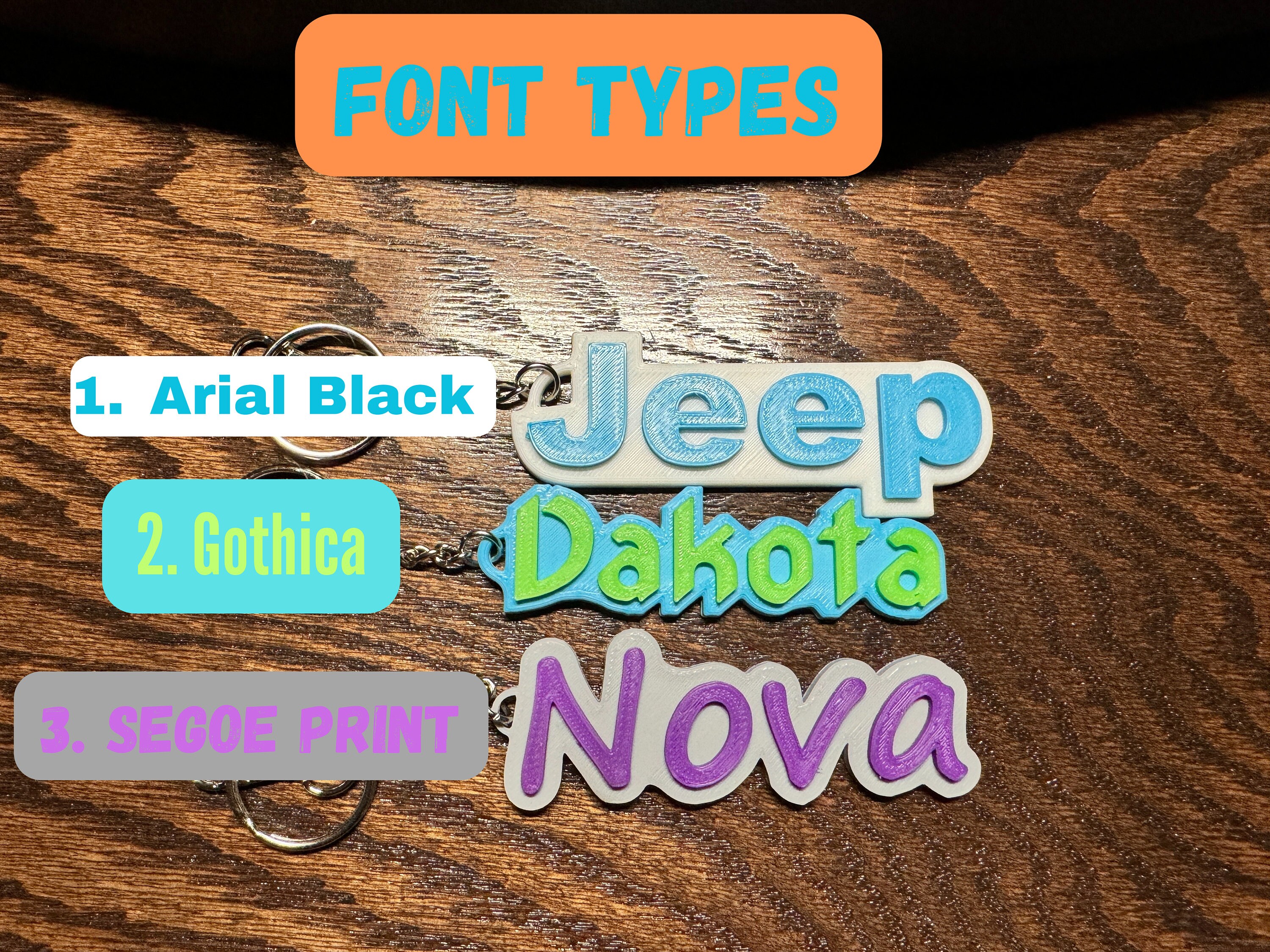 Custom 3d Printed Keychains Name Keychains Custom Keychain 3d Printing ...