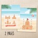 Beach Busy Book Printable, Beach Quiet Book, Sandcastle Activity ...