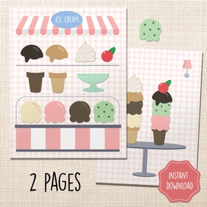 Ice Cream Busy Book Printable, Ice Cream Activity, Ice Cream Quiet Book ...