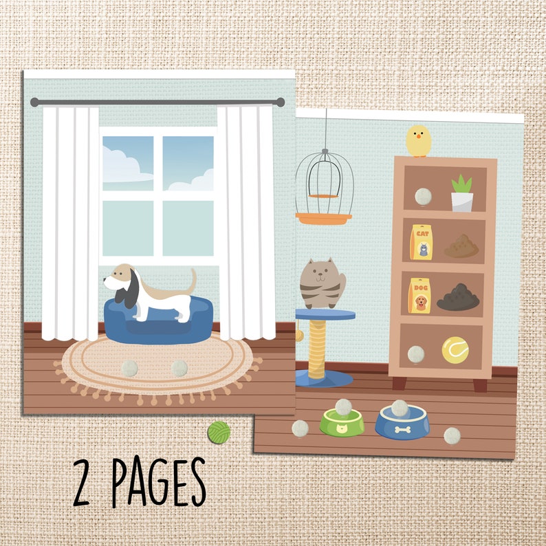 Pets Busy Book Printable, Pets Quiet Book, Preschool Activities ...