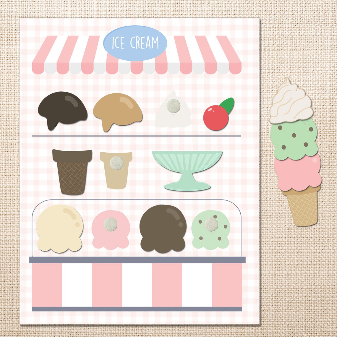 Ice Cream Busy Book Printable, Ice Cream Activity, Ice Cream Quiet Book ...