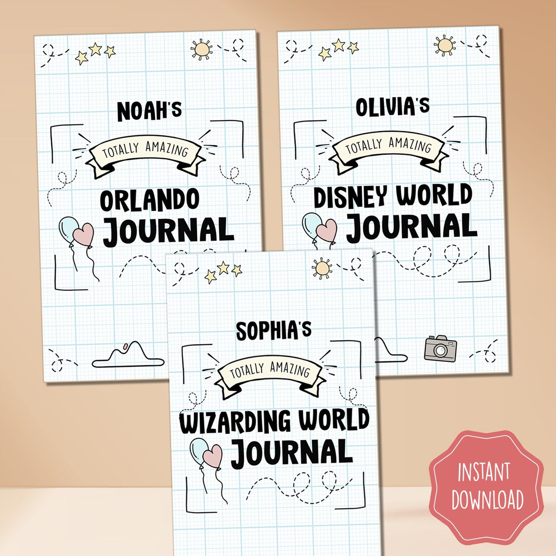 Printable Theme Park Journal, Kids Theme Park Journal, WDW Journal ...