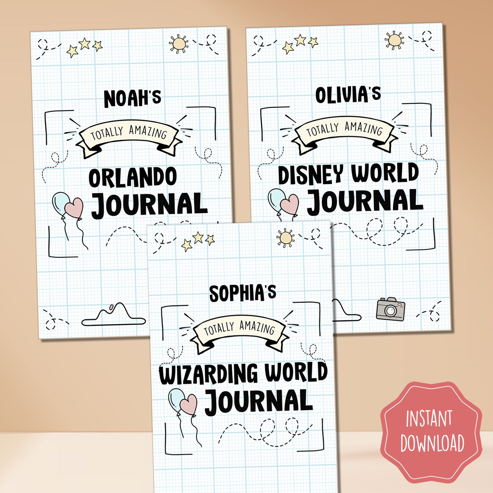 Printable Theme Park Journal, Kids Theme Park Journal, WDW Journal ...