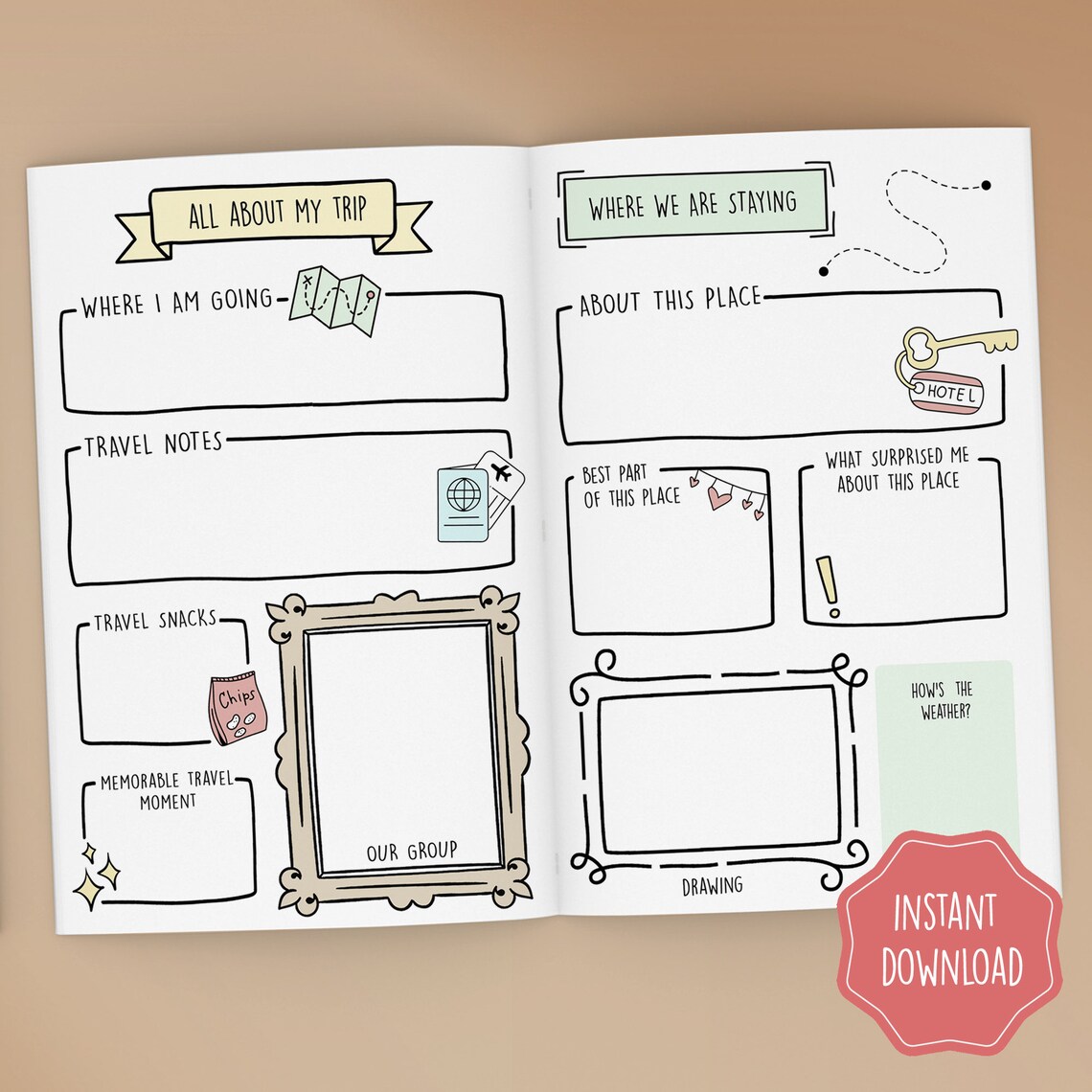 Printable Theme Park Journal, Kids Theme Park Journal, WDW Journal ...