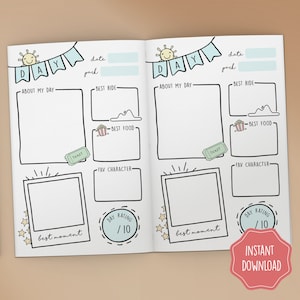 Printable Theme Park Journal, Kids Theme Park Journal, WDW Journal ...