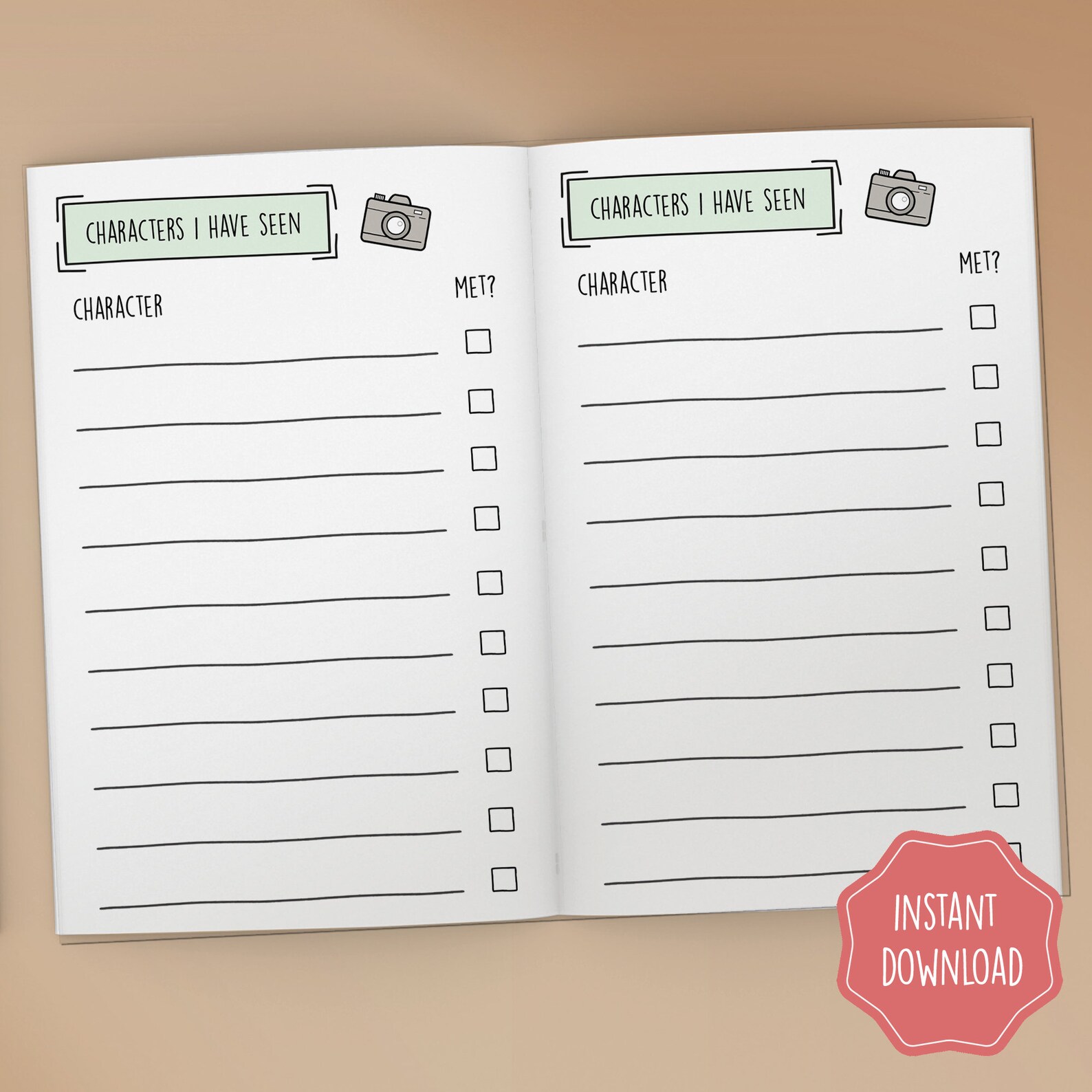 Printable Theme Park Journal, Kids Theme Park Journal, WDW Journal ...