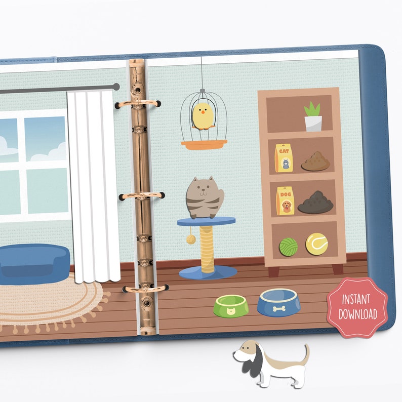 Pets Busy Book Printable, Pets Quiet Book, Preschool Activities ...