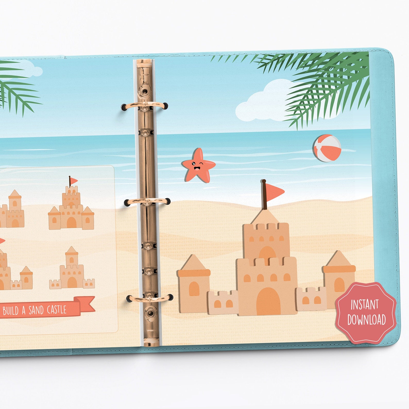 Beach Busy Book Printable, Beach Quiet Book, Sandcastle Activity ...