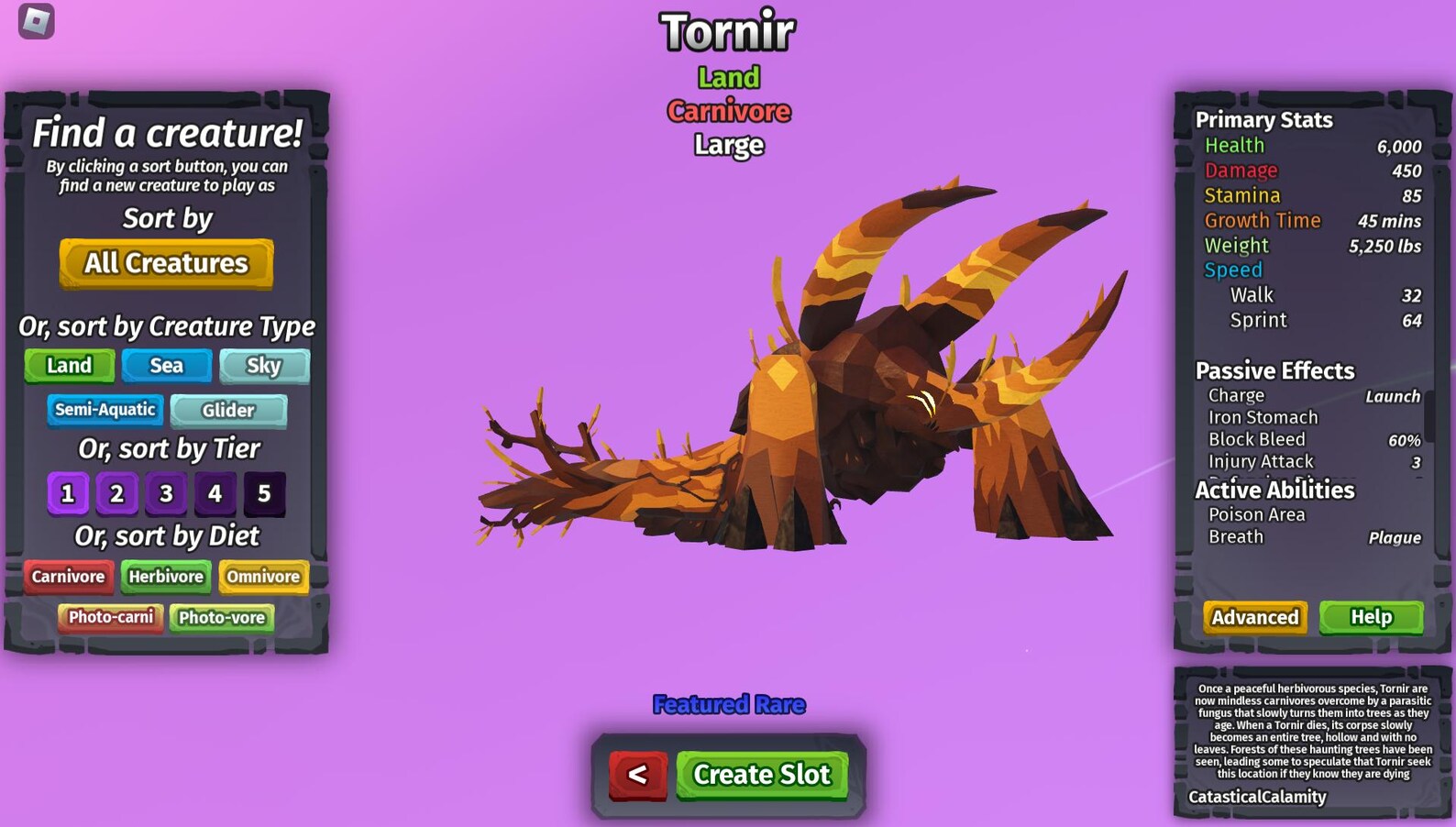 Tornir Species Creatures of Sonaria Roblox - Etsy