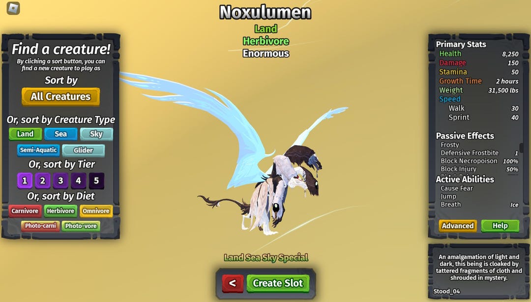 Noxulumen Species Creatures of Sonaria Roblox - Etsy Canada